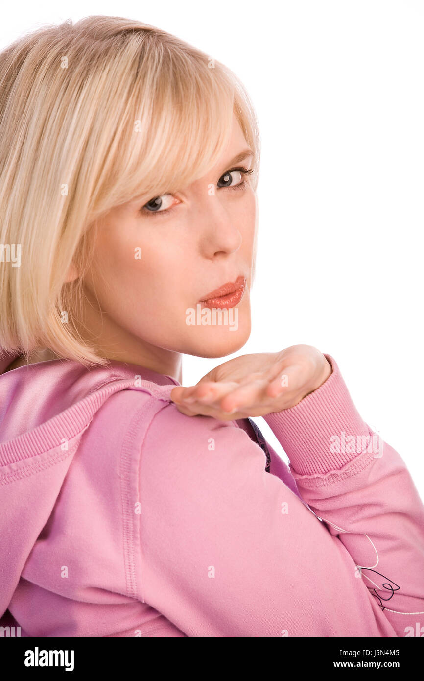 woman with flirt gesture Stock Photo - Alamy