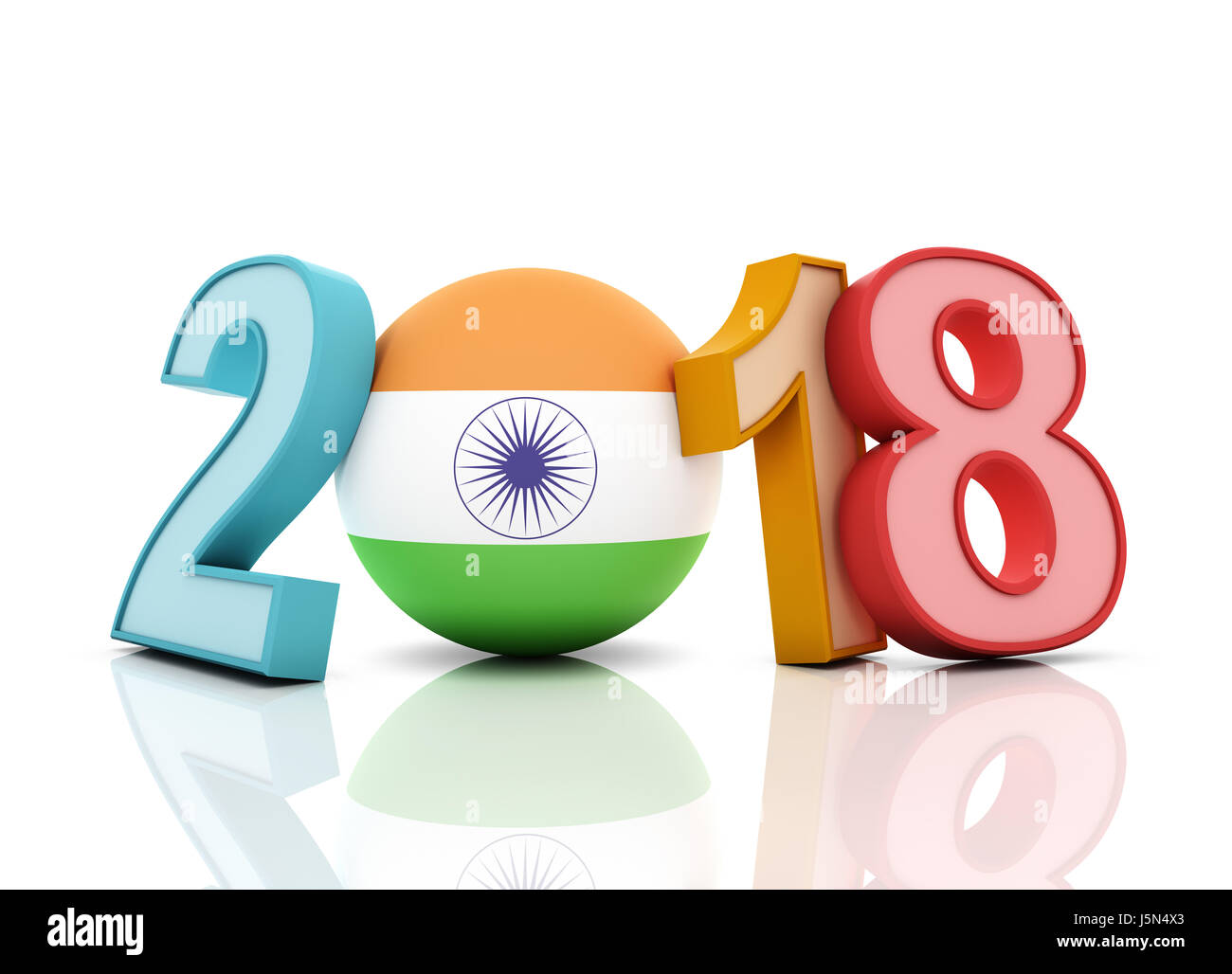 New year india flag hi-res stock photography and images - Alamy