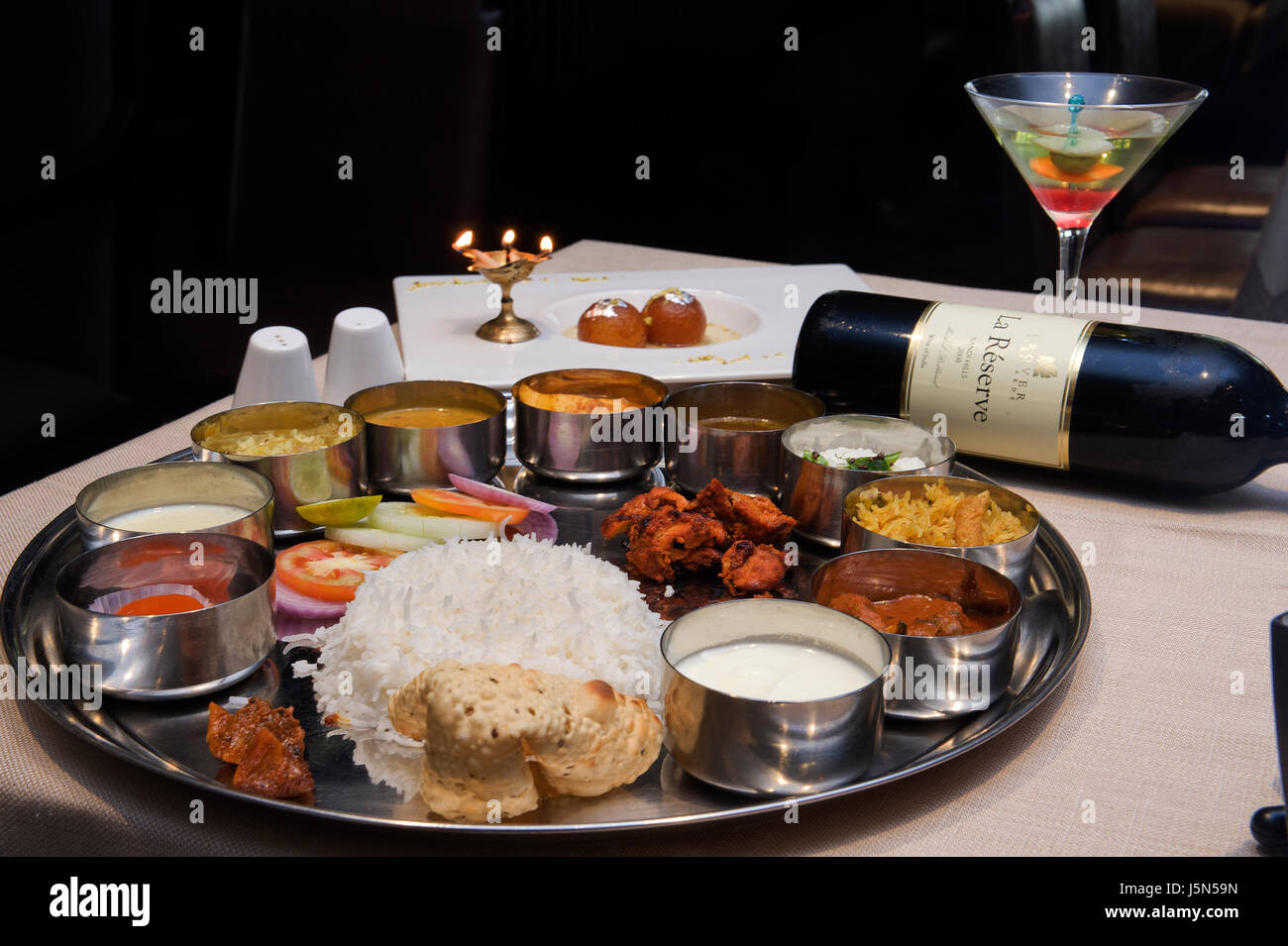 Plate with traditional indian food, Bangalore, India Stock Photo - Alamy