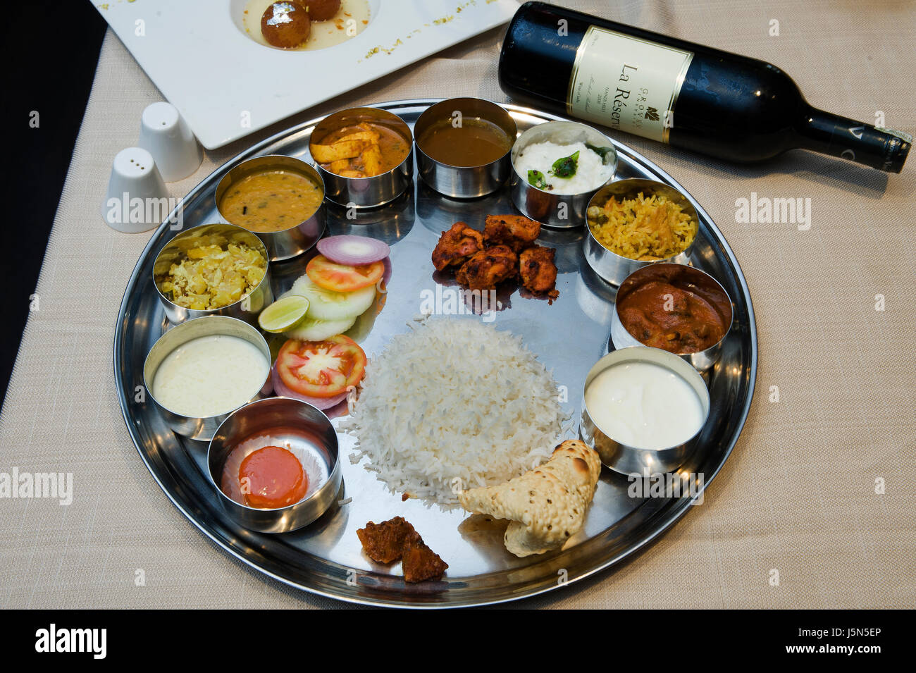 Plate with traditional indian food, Bangalore, India Stock Photo - Alamy