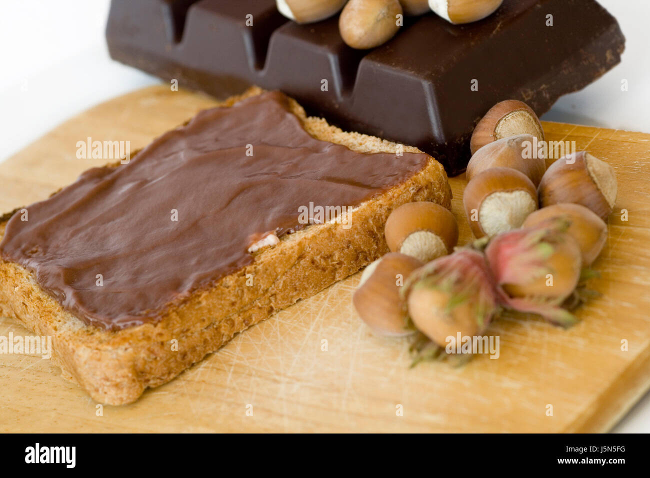 toast with chocolate spread Stock Photo - Alamy
