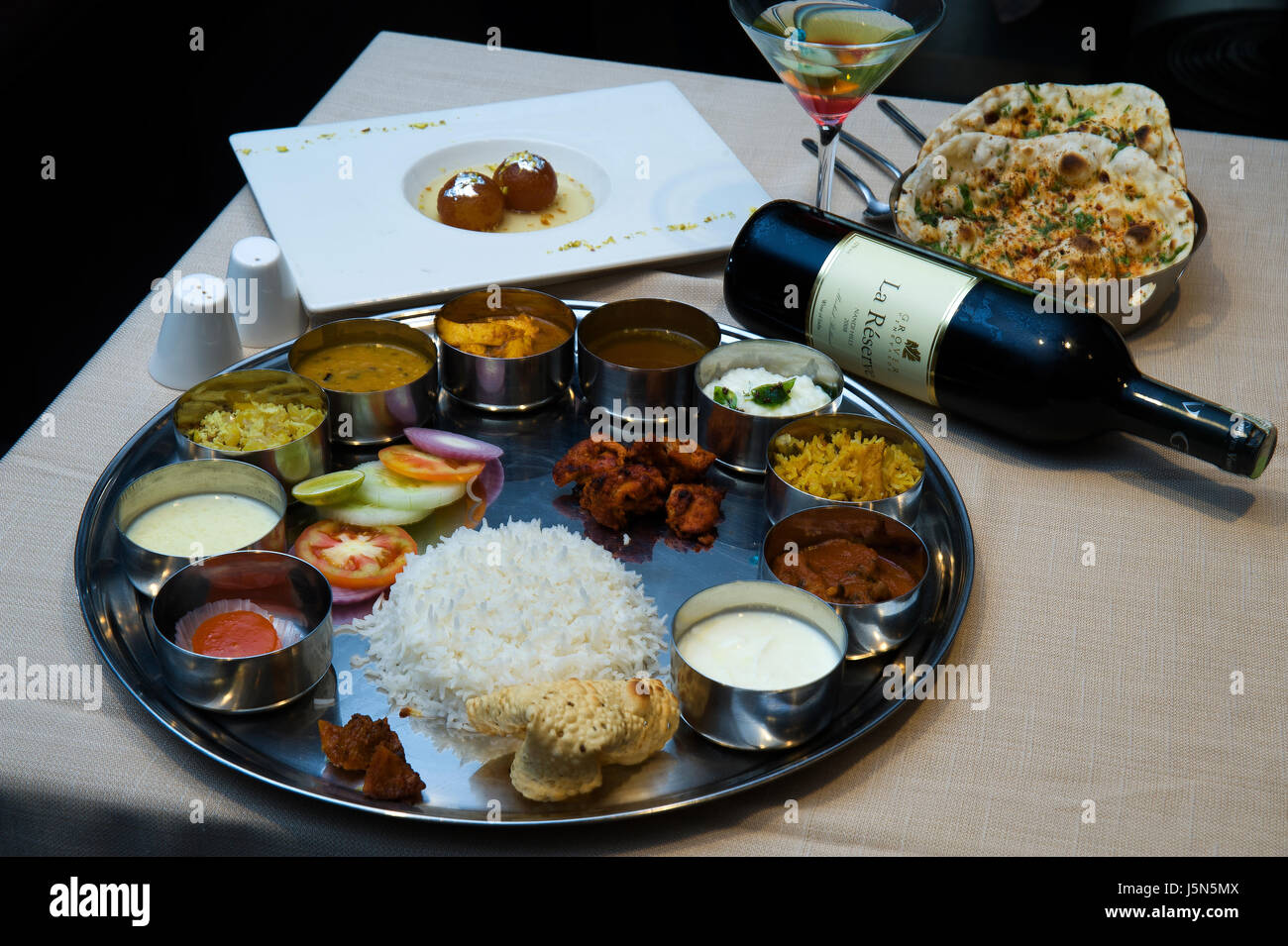 Plate with traditional indian food, Bangalore, India Stock Photo - Alamy