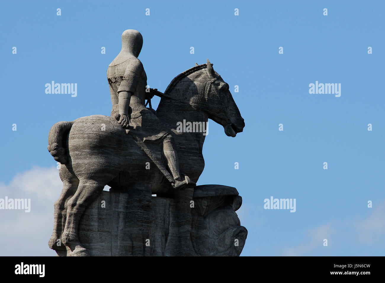 historical statue bridge sights munich city knight rider equestrian ...