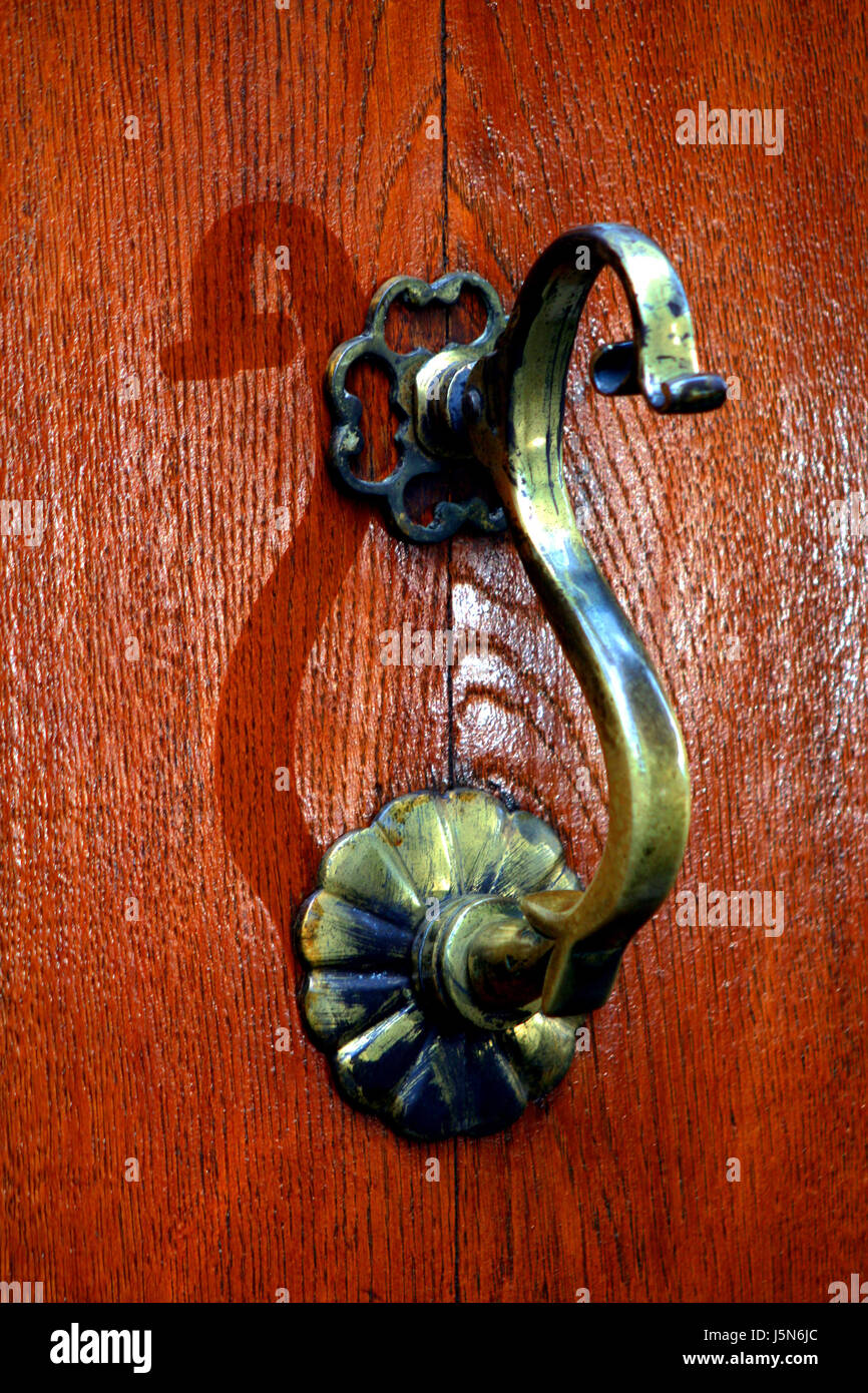 historical wood door metal brass vein curvate knocker front door ...
