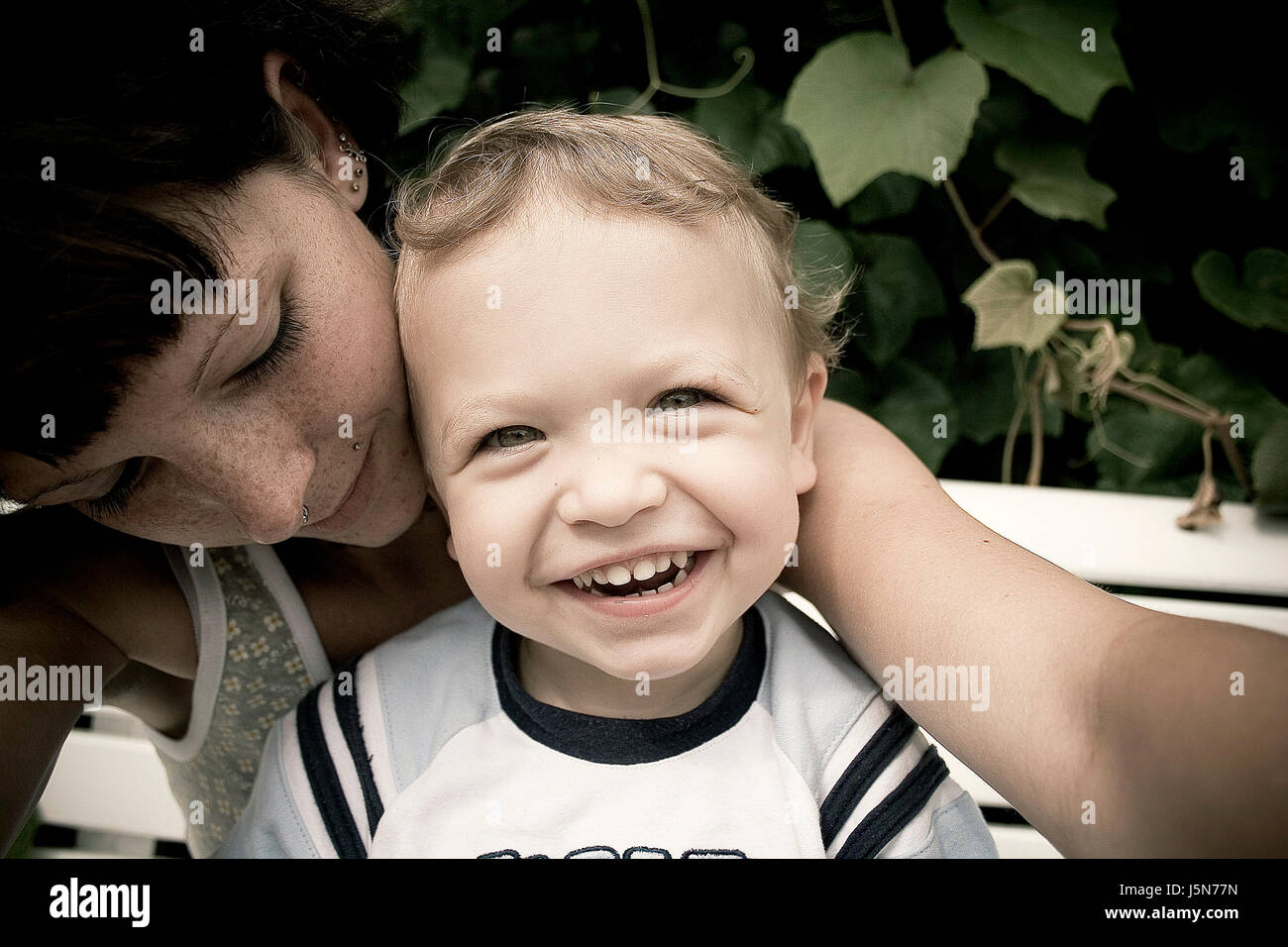 mum and son Stock Photo - Alamy