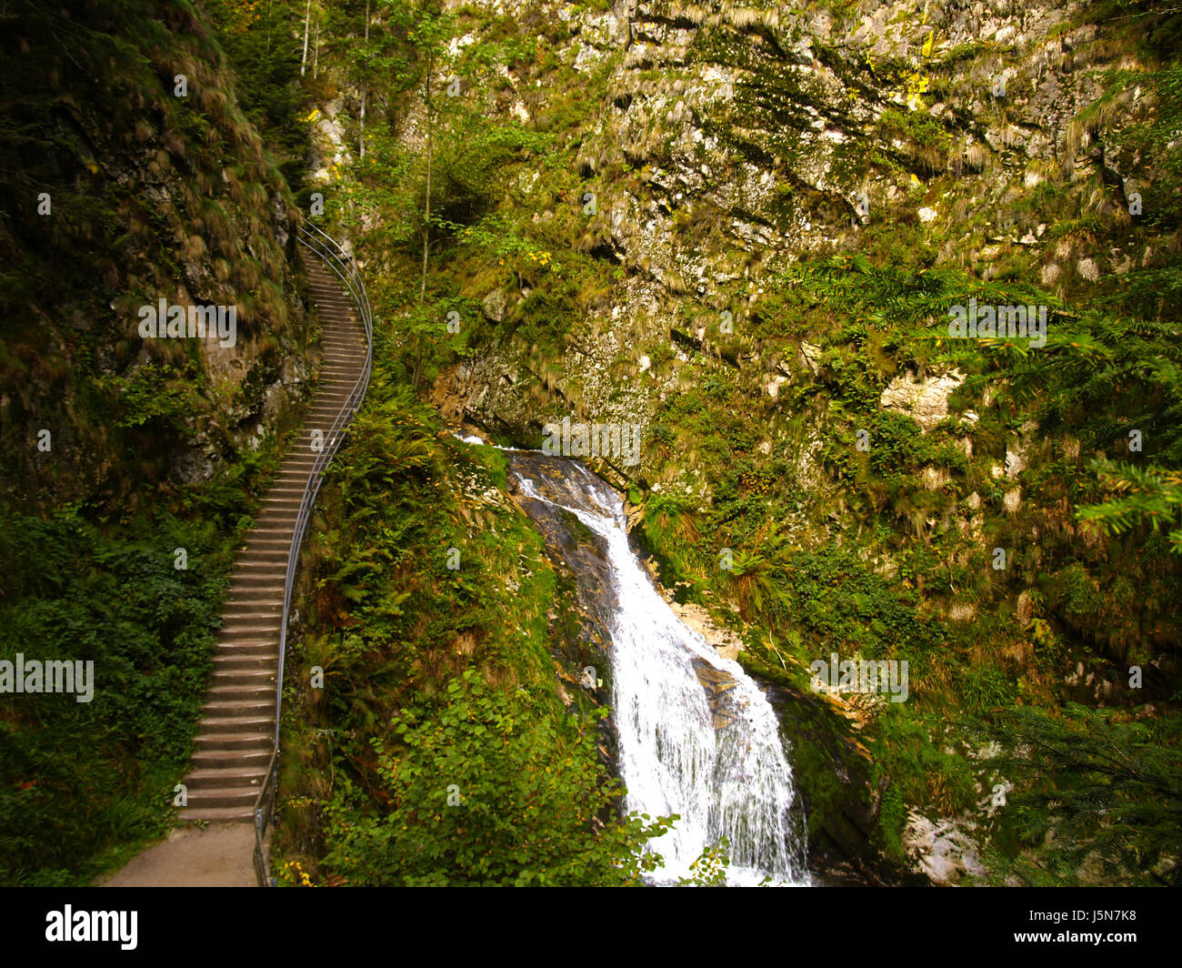 stairs at the waterfall Stock Photo - Alamy
