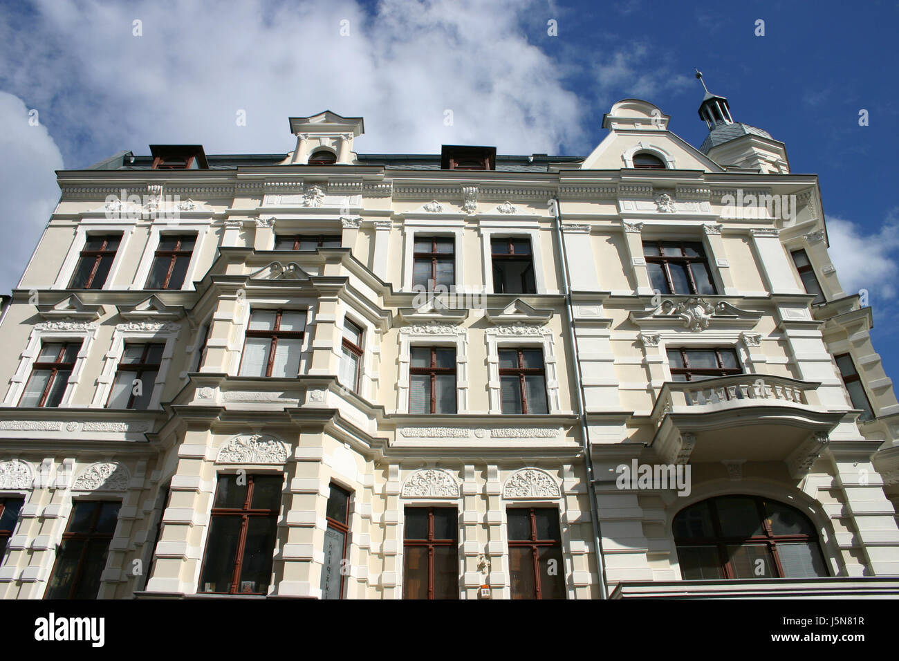 blue house building historical city town tourism style of construction ...
