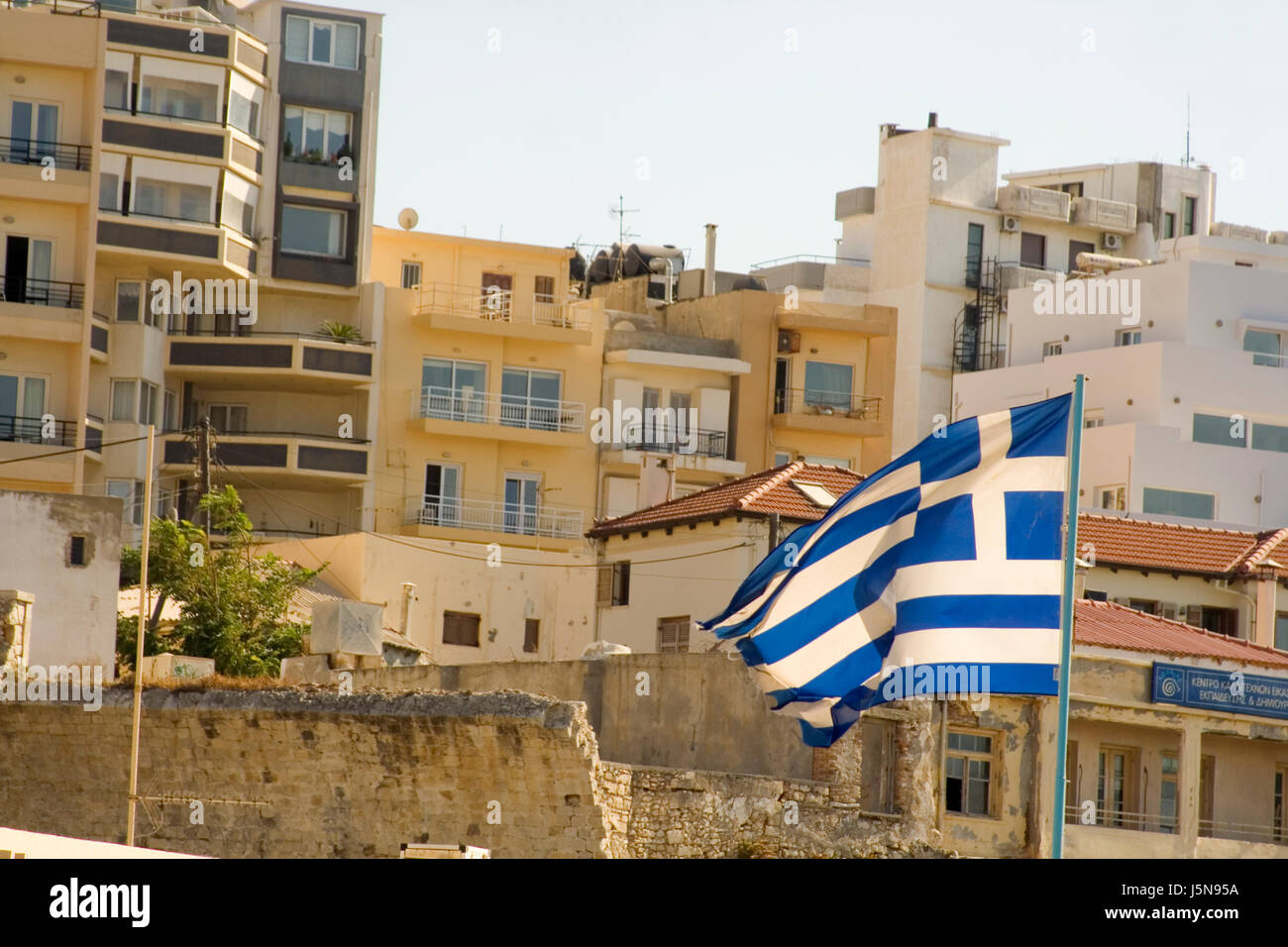 houses city town greece flag tissue pictogram symbol pictograph trade ...
