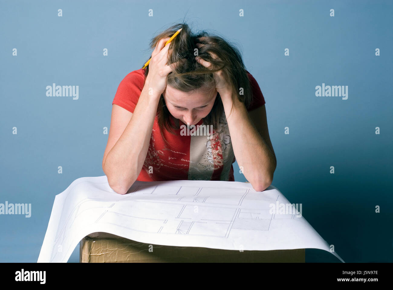 woman study house building plan consider meditative model design ...