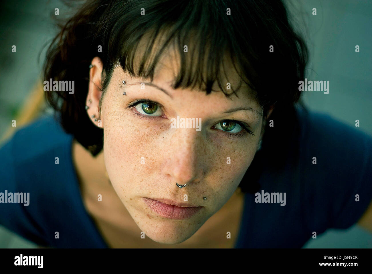 woman portrait eyes look glancing see view looking peeking looking at ...