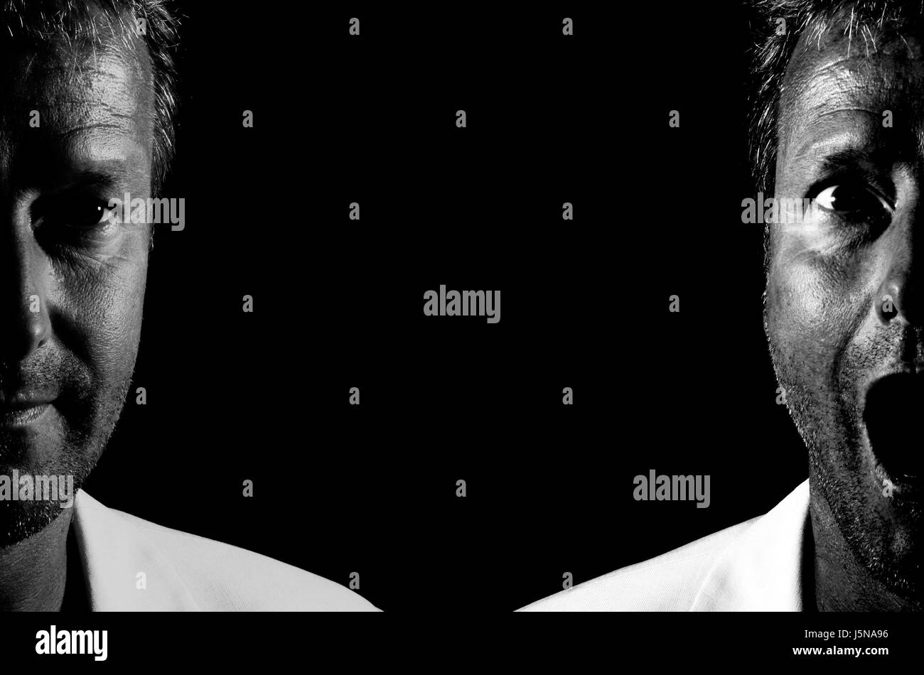 Two sides Black and White Stock Photos & Images - Alamy