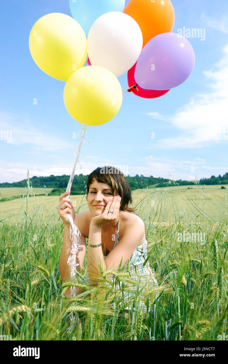 woman wait waiting female coloured colourful gorgeous multifarious ...
