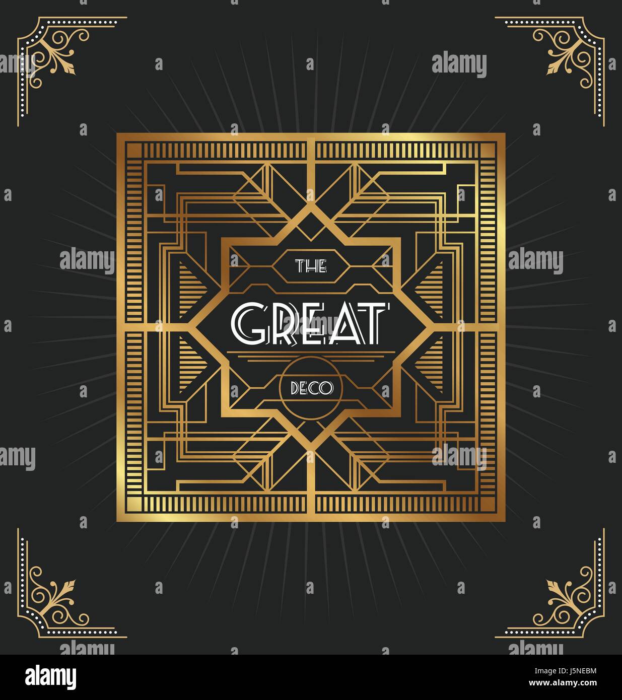 Art deco frame design for your design such as invitation, print, banner ...