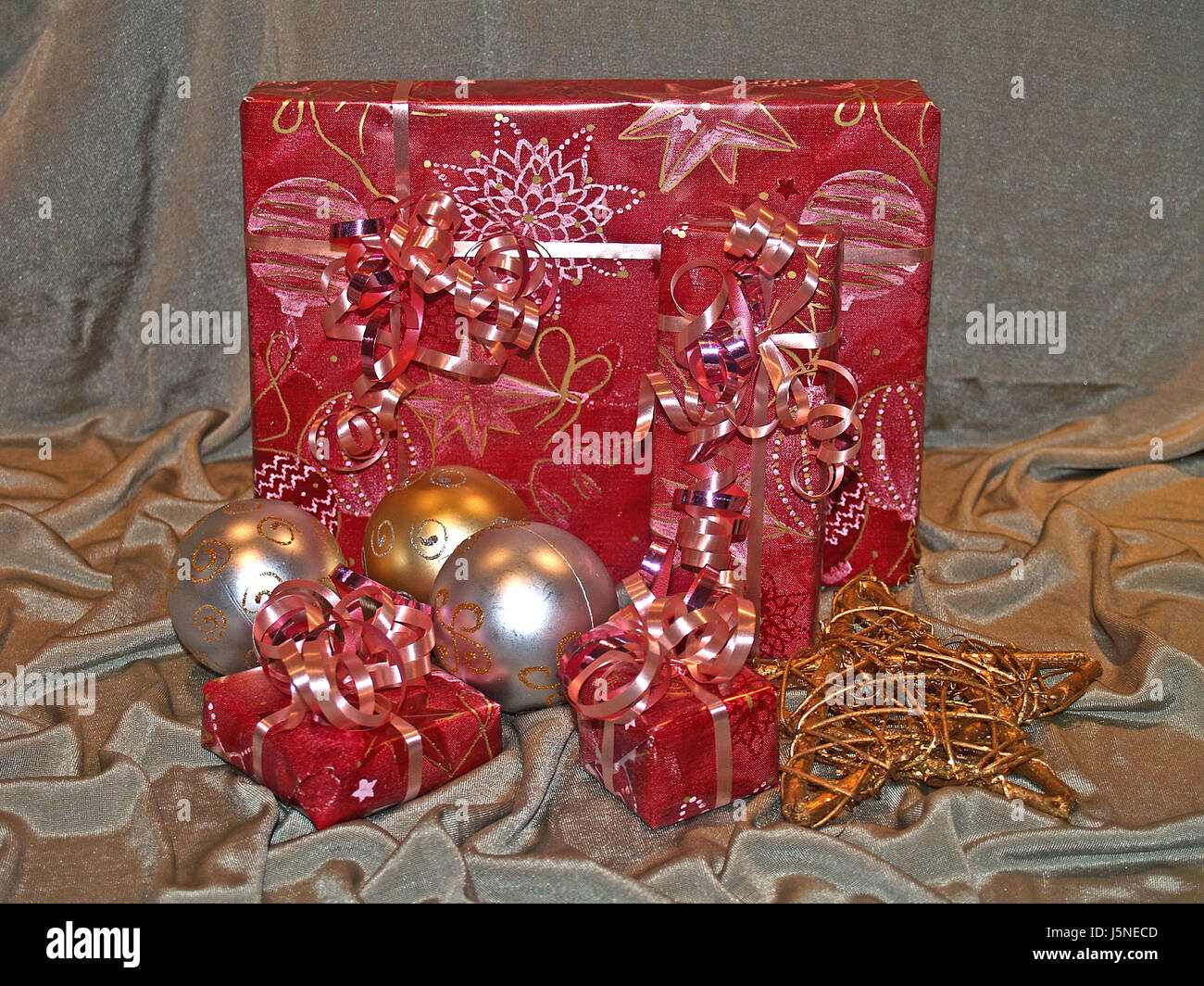 still life brilliance gift parcel yule christmas tree ball presents ...