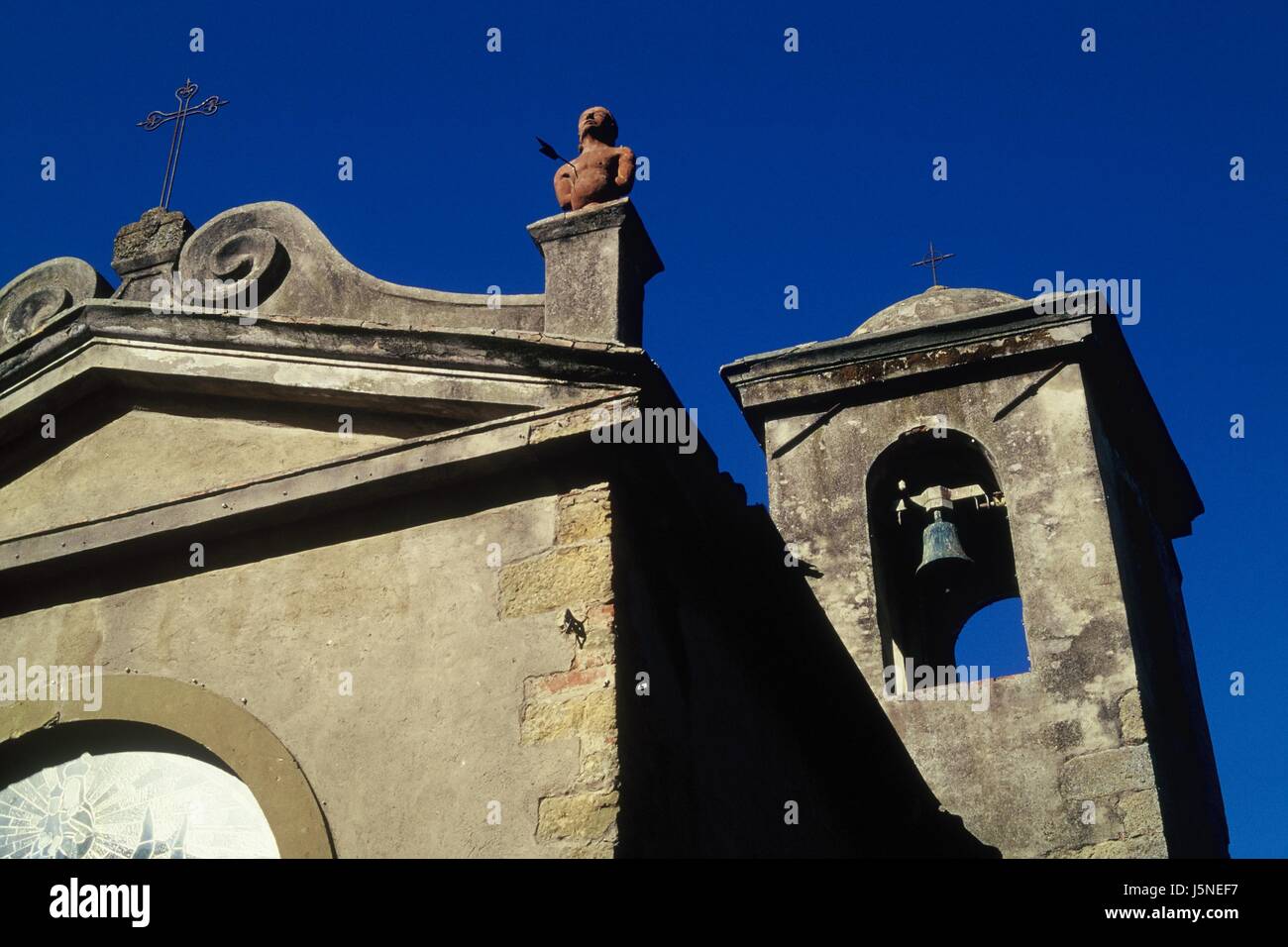 blue historical church stone tuscany steeple bell style of construction ...