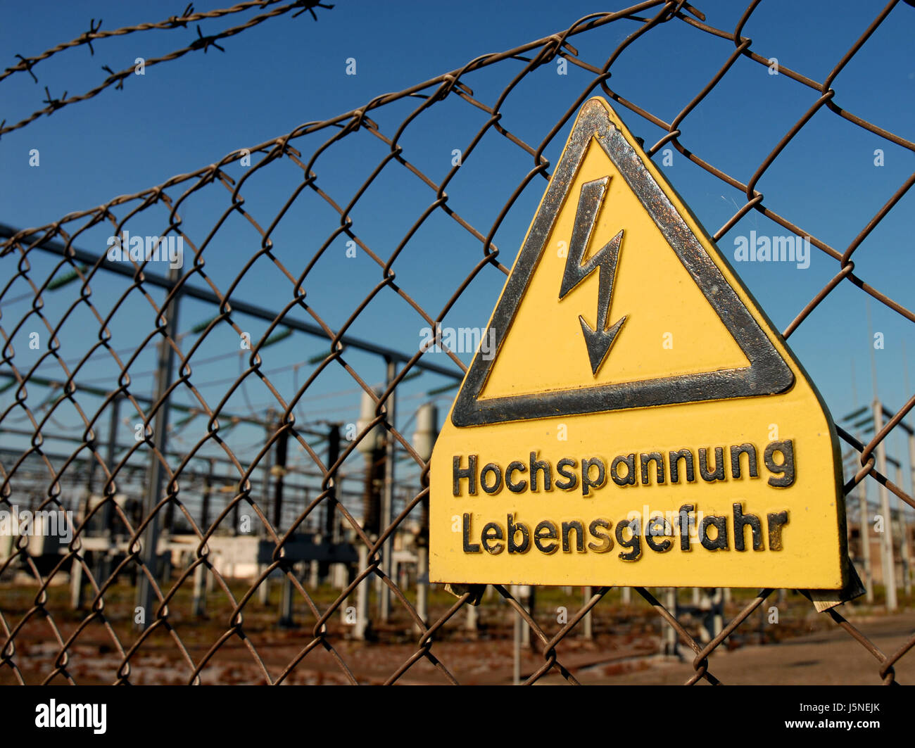 sign signal blue danger engineering energy power electricity electric ...