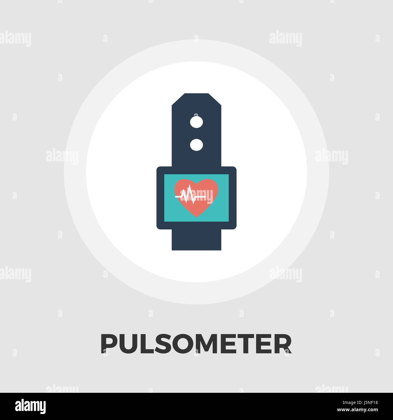 Pulsometer icon vector. Flat icon isolated on the white background ...