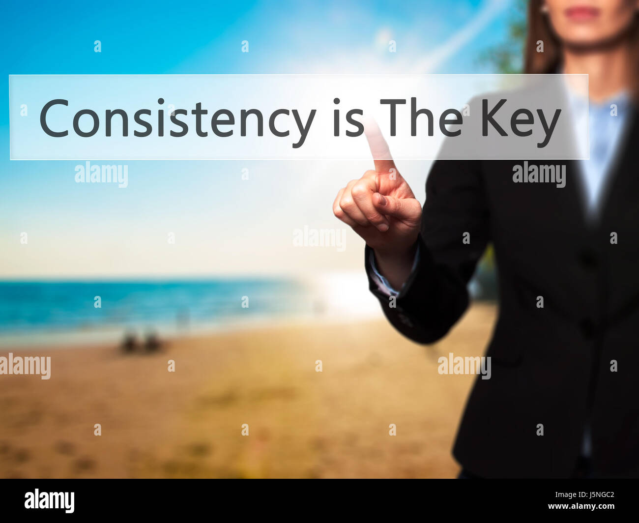 Consistency is The Key - Successful businesswoman making use of ...