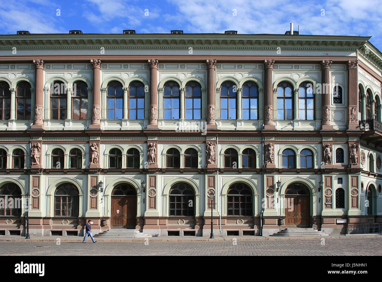 house of the riga stock exchange on cathedral square Stock Photo - Alamy