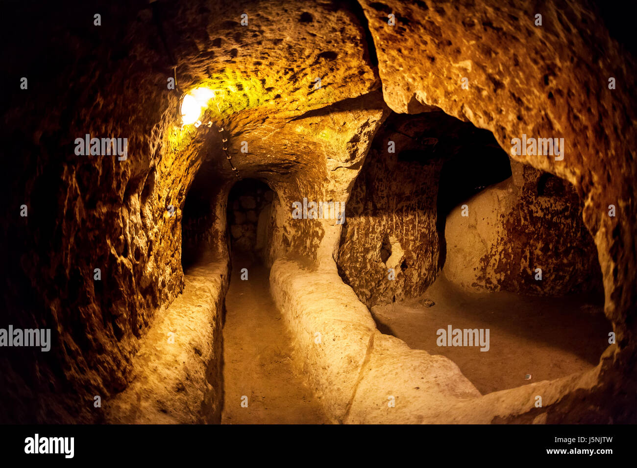 Derinkuyu cave city in Cappadocia Turkey Stock Photo - Alamy