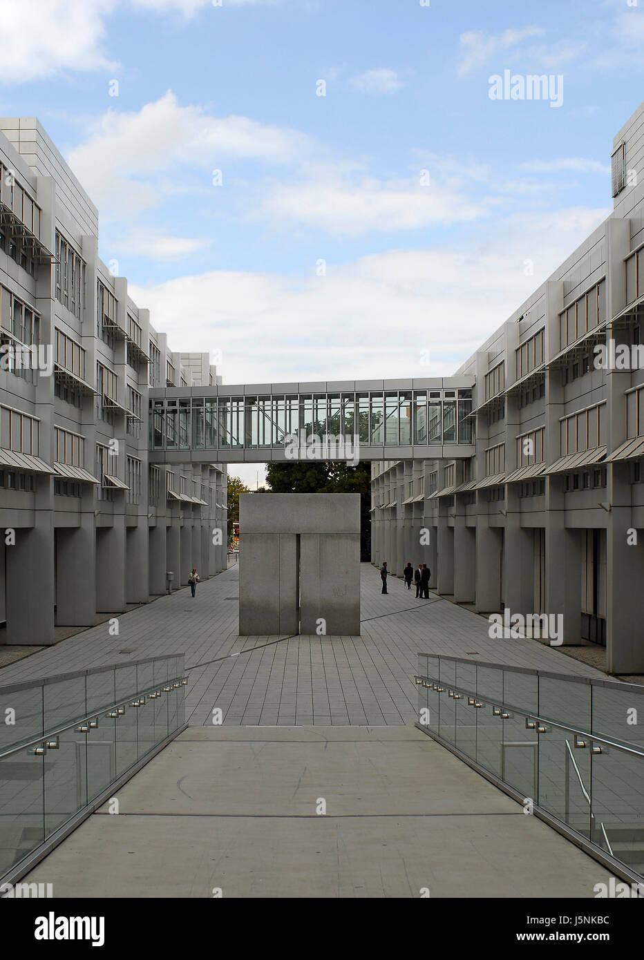 modern modernity bridge office building office block block of offices ...