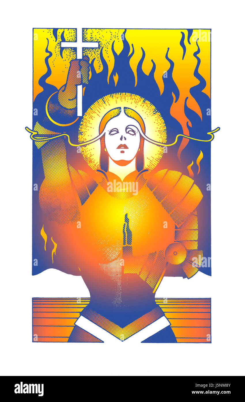 Female saint looking up hi-res stock photography and images - Alamy