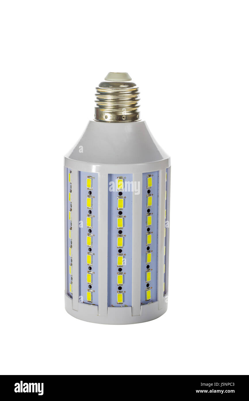 Economical LED lamp on a white background Stock Photo - Alamy