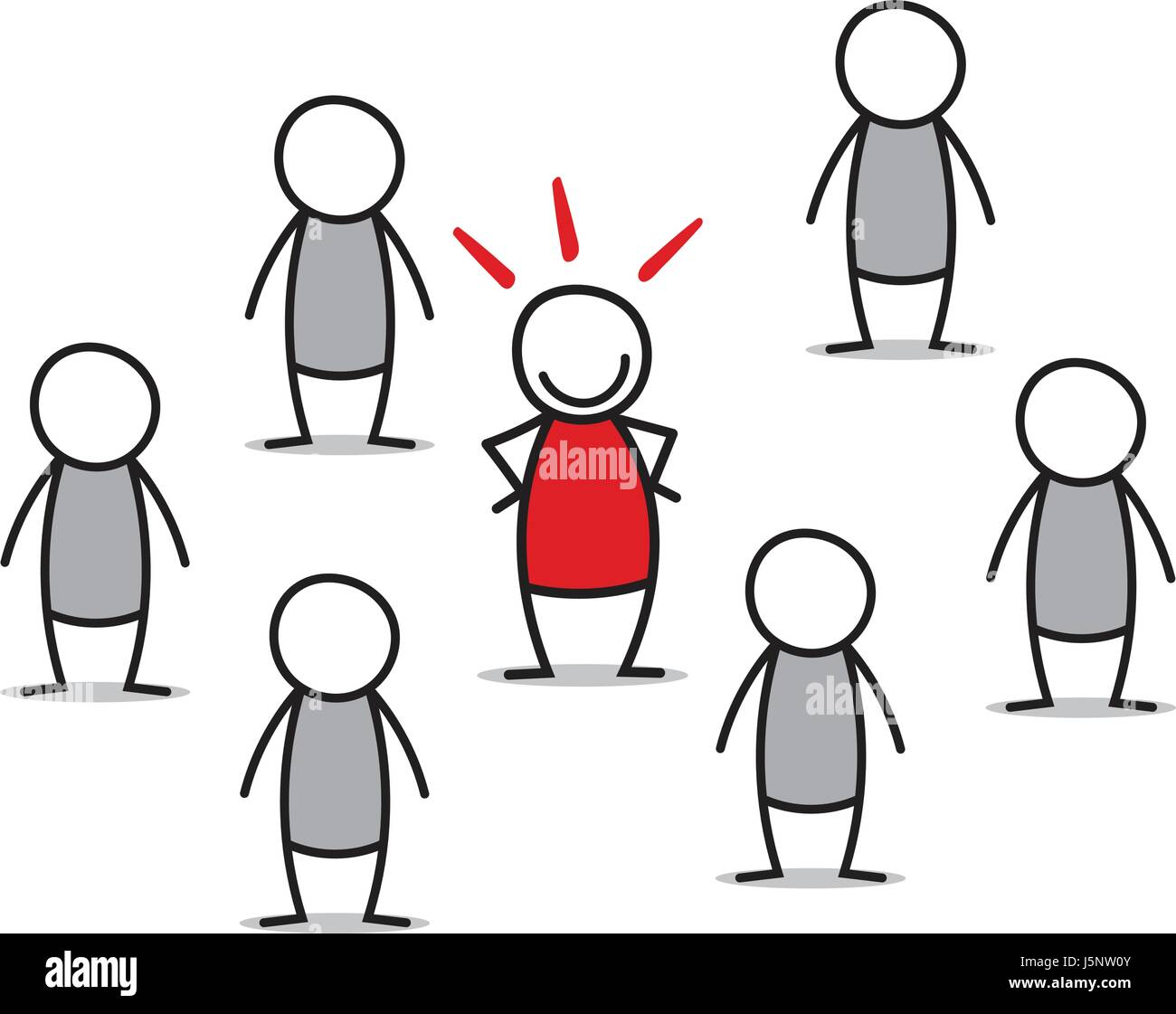 Standing out from the crowd Stock Vector Image & Art - Alamy