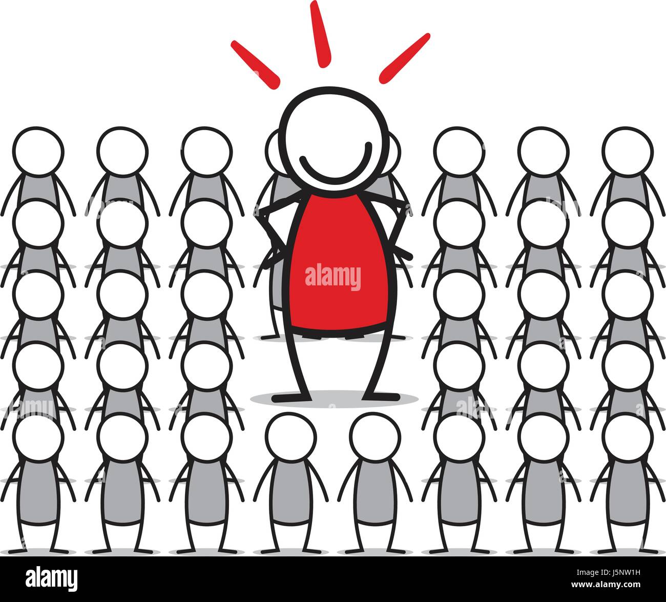 Standing out crowd Stock Vector Images - Alamy