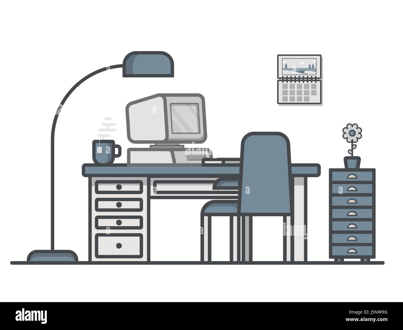 Teleworking vector vectors hi-res stock photography and images - Alamy