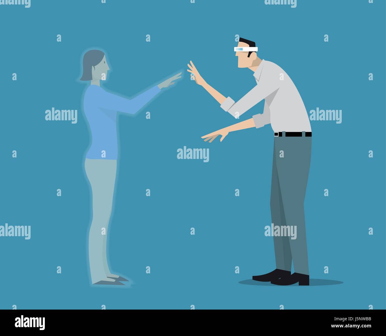 Video call man headset Stock Vector Images - Alamy