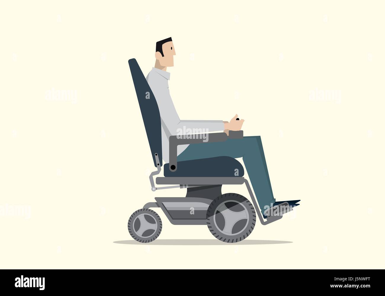 Electric powered wheelchair Stock Vector Images - Alamy