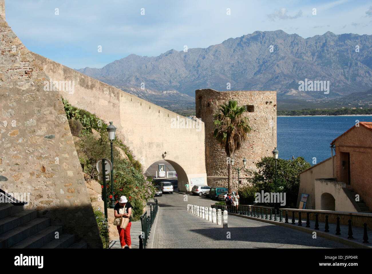 fortress mediterran city wall stonewall corsica watchtower citadel ...