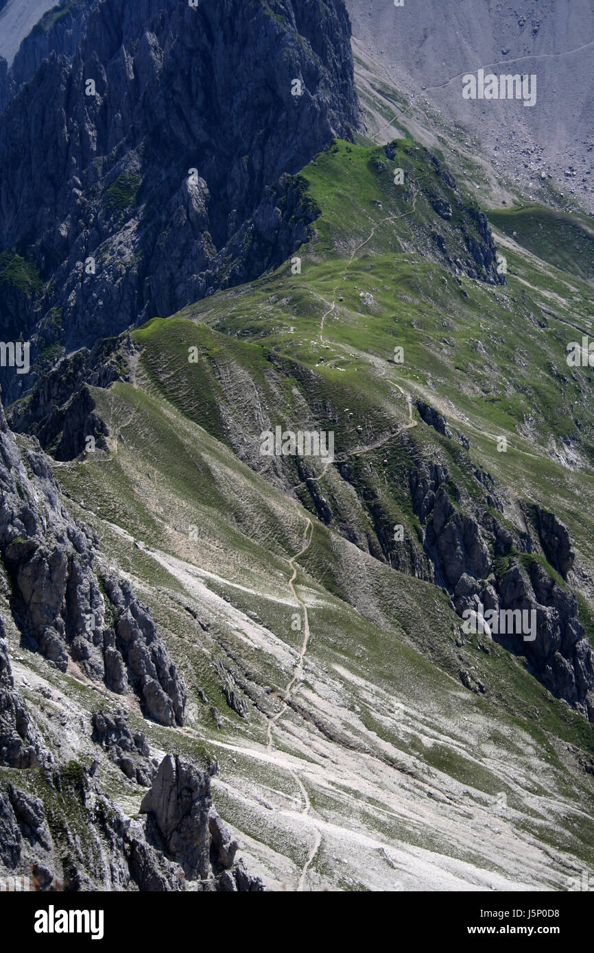 mountains stone green depth depths steep mountain chain high ridge ...