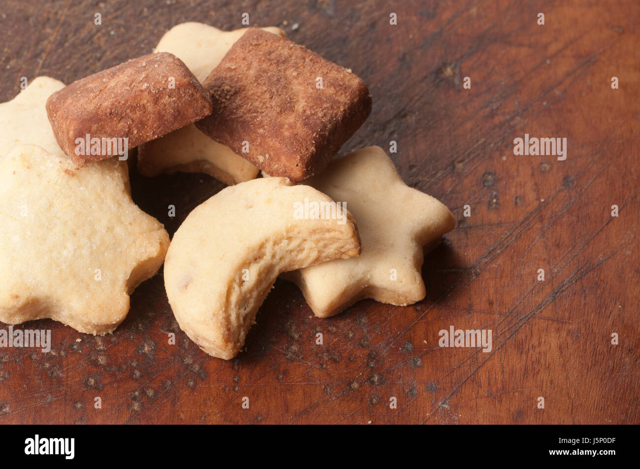 Pastry assort collection on a timber board, close up Stock Photo - Alamy