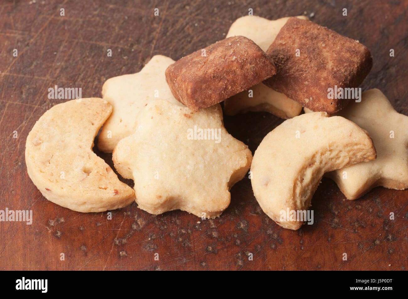 Pastry assort collection on a timber board, close up Stock Photo - Alamy