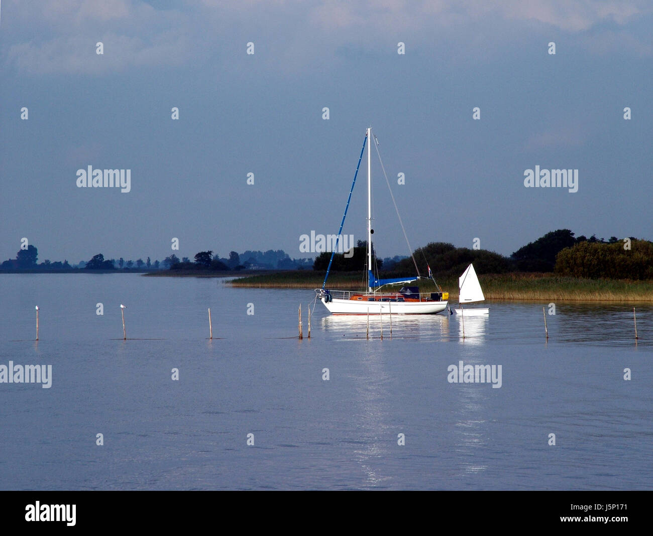 wherry sail evening radio silence quietness silence twilight sailing ...