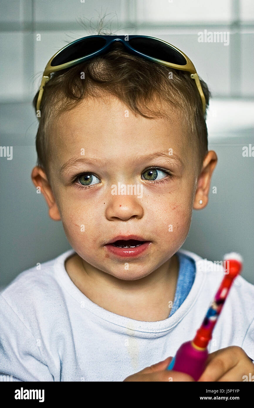 child with toothbrush Stock Photo - Alamy