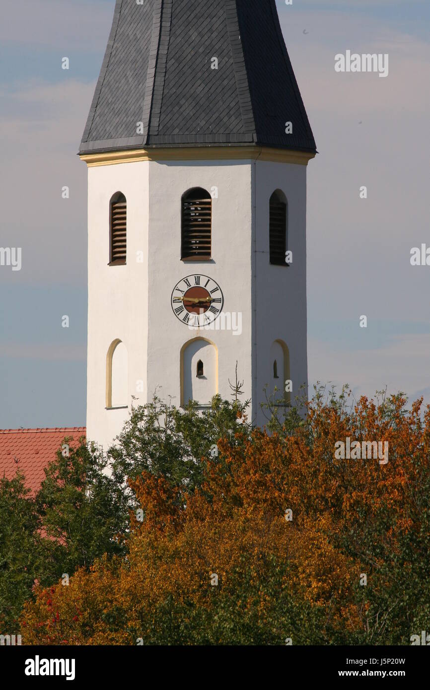 religion church bucolic bavaria steeple catholic clock clock tower ...