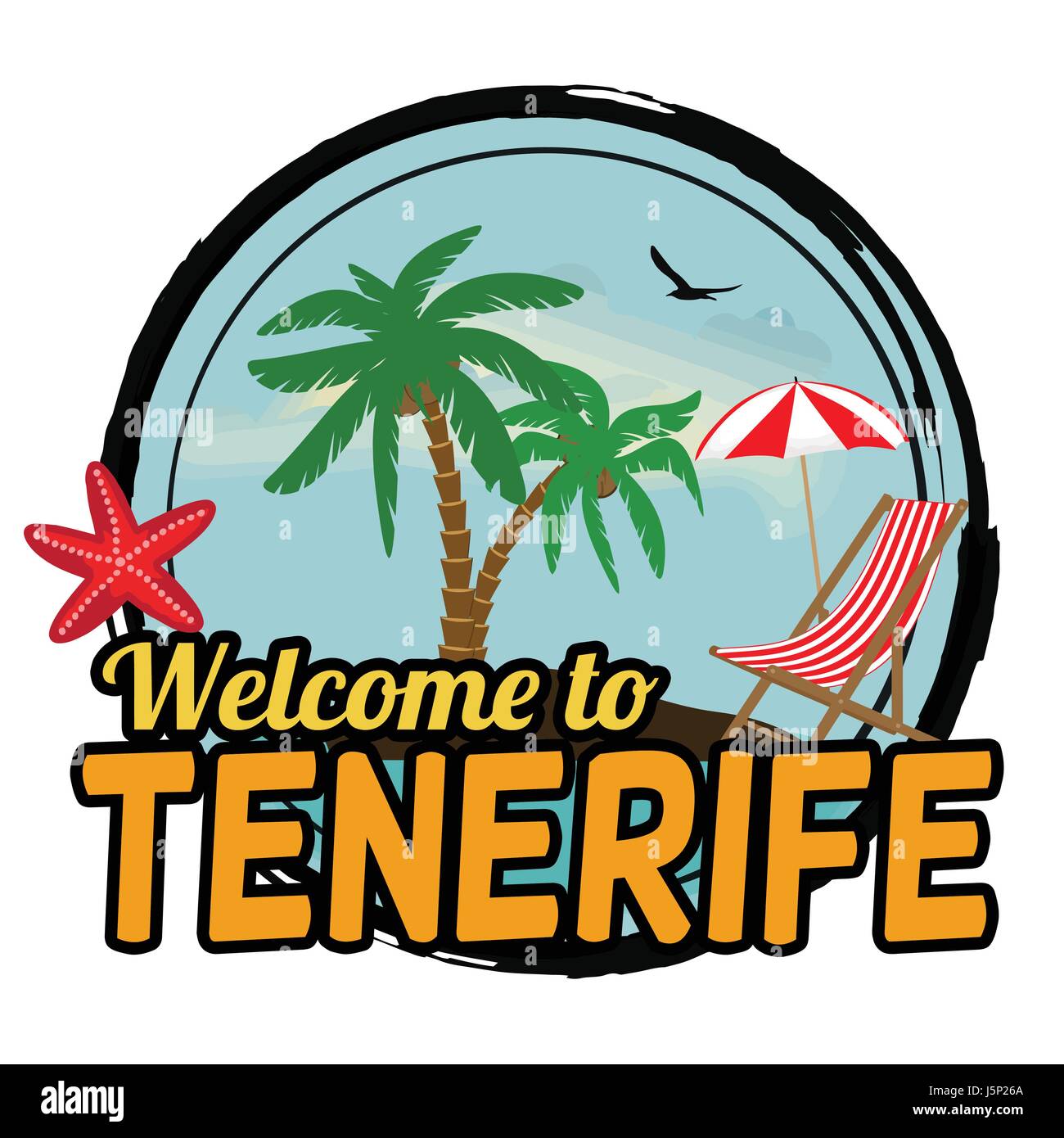 Welcome to Tenerife concept for t-shirt and other print production on ...