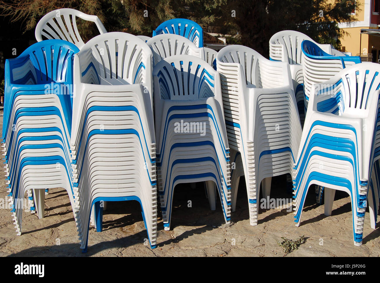 blue furniture new blank european caucasian confusion mess chairs stack ...