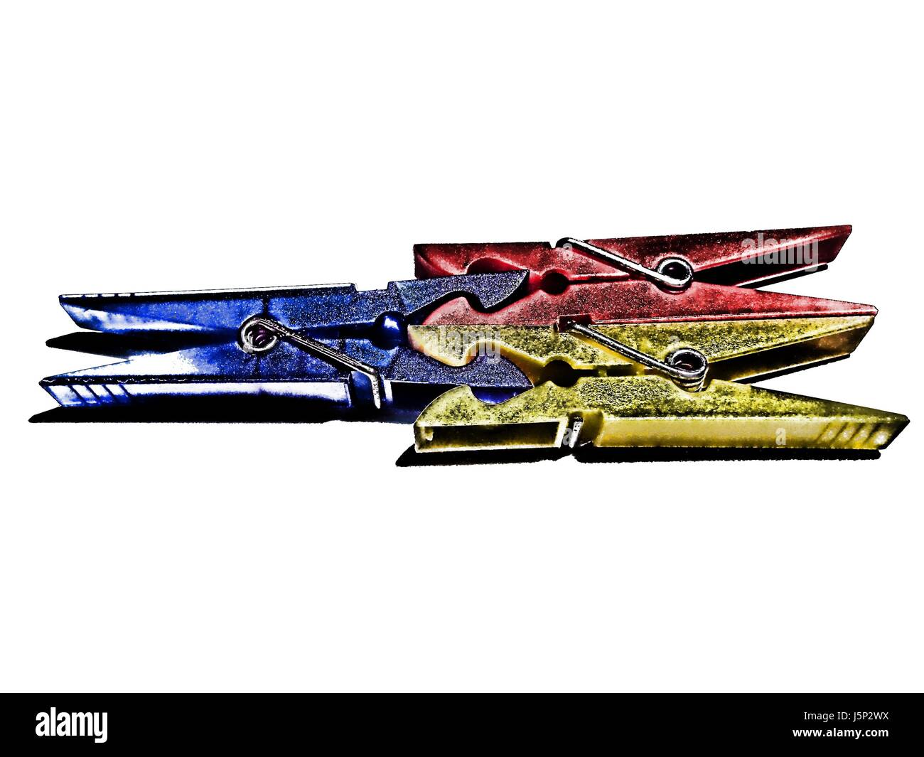 blue colour metal plastic synthetic material peg experimental color ...