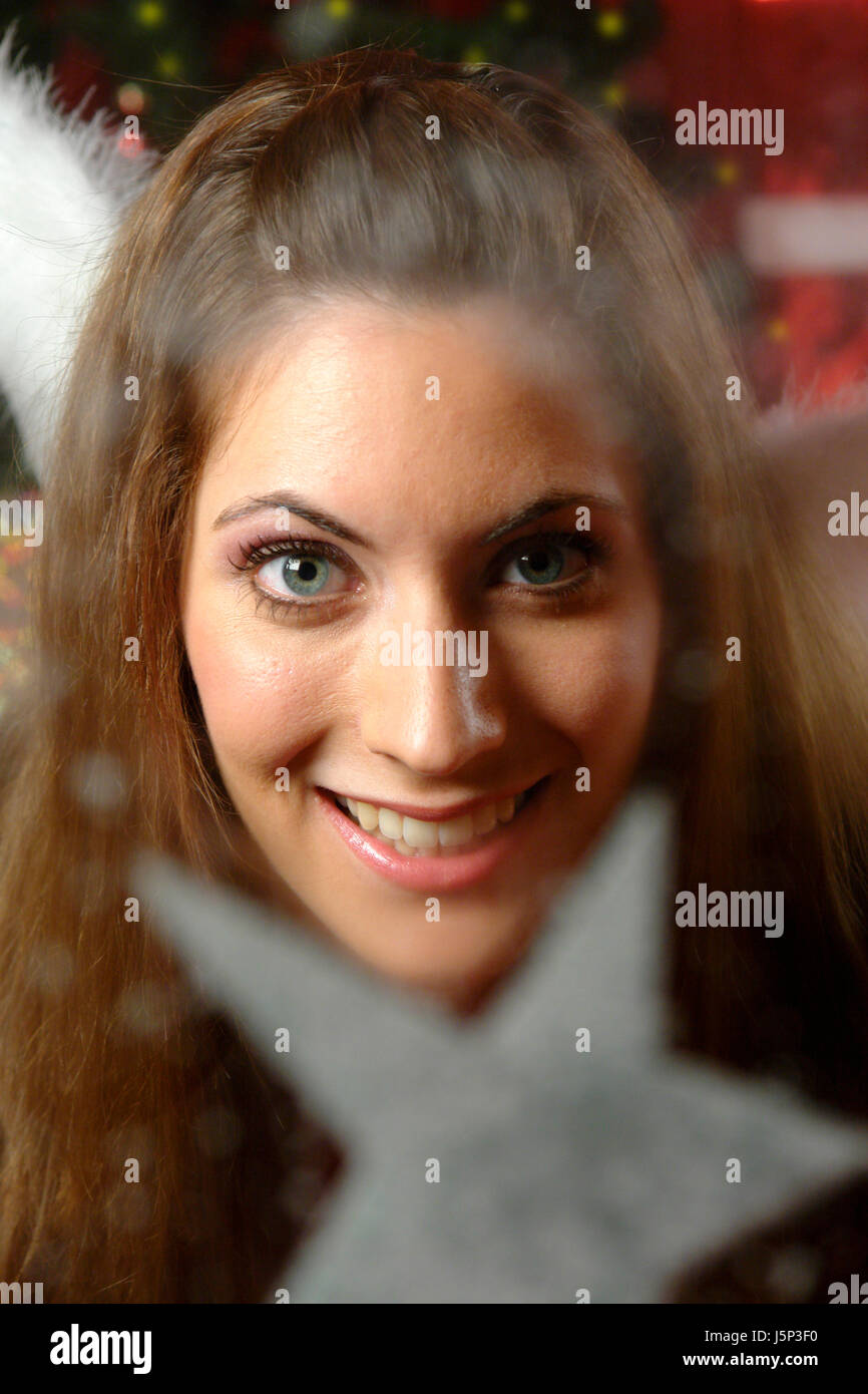 woman women holiday brown brownish brunette wing angel angels party ...