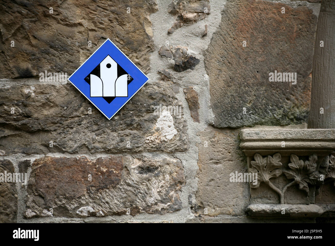 sign signal blue protection of historic buildings and monuments ...
