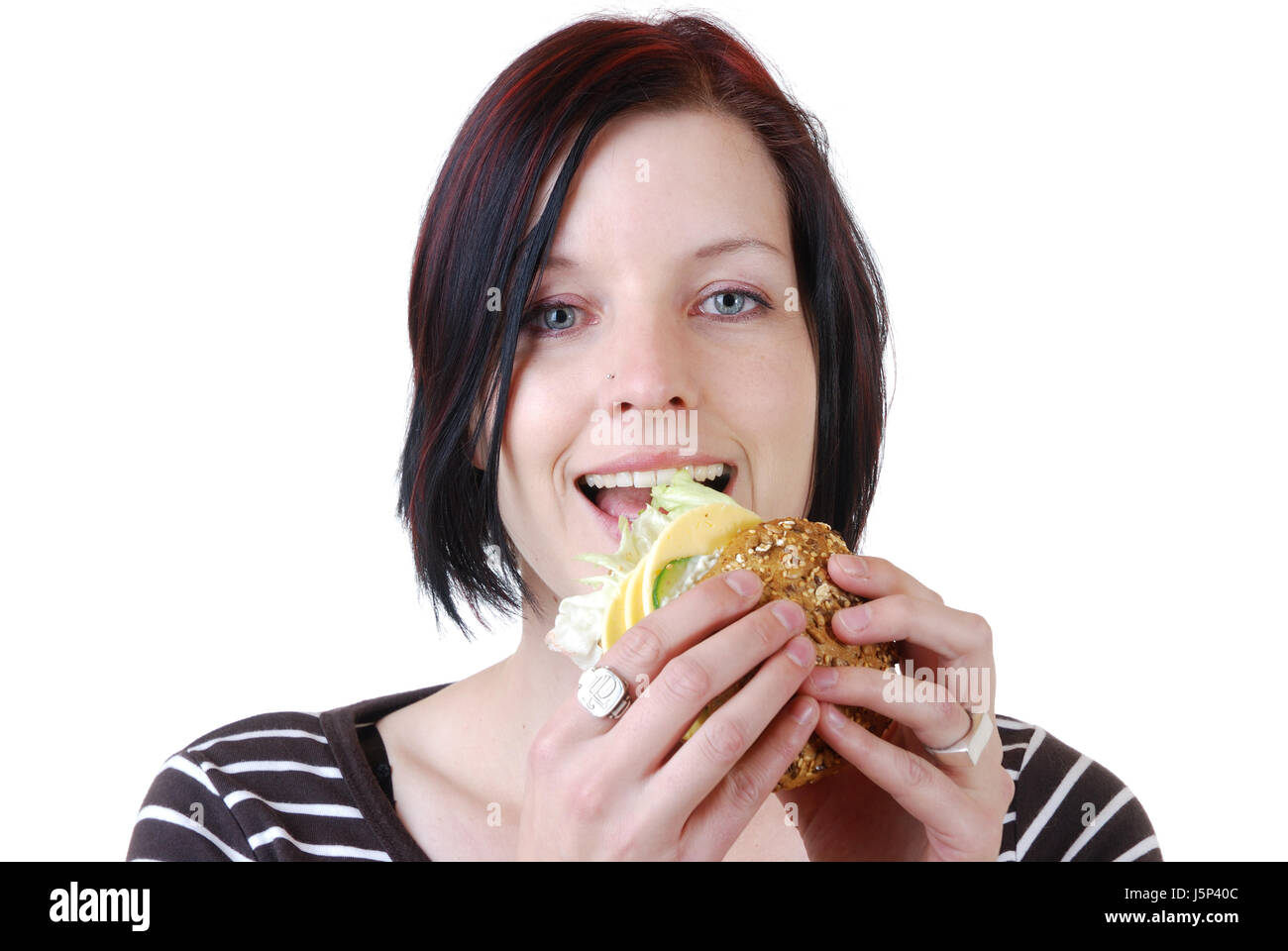woman with sandwich Stock Photo - Alamy