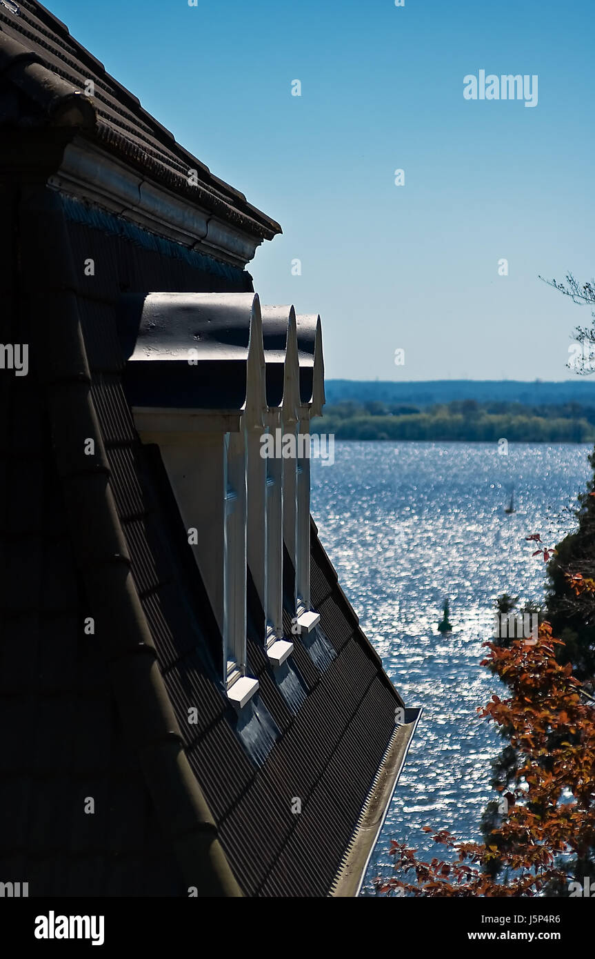 blue detail waves roofs elbe detail view gable oriel gutter current of ...