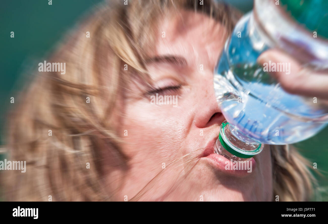 woman drink drinking bibs refreshment wet bottle refresh refreshing ...