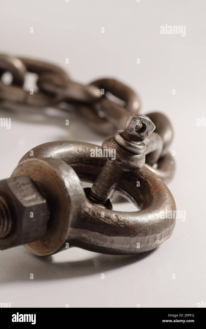 ring industry chain steel rust seal shutter hook pull weatherworn ...