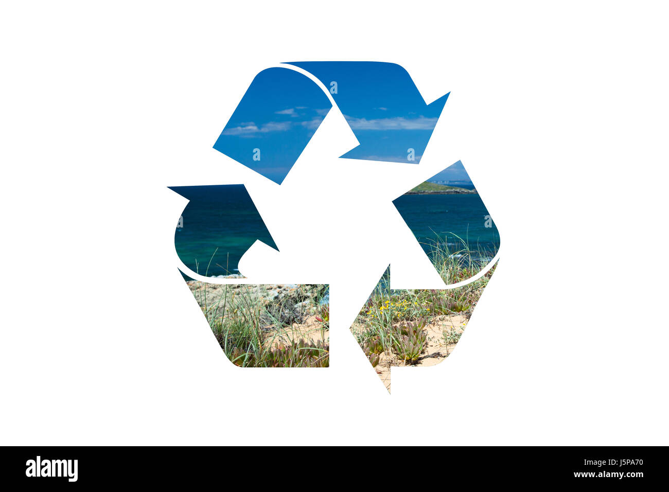 Recycle symbol , Earth water air , isolated on white background ...