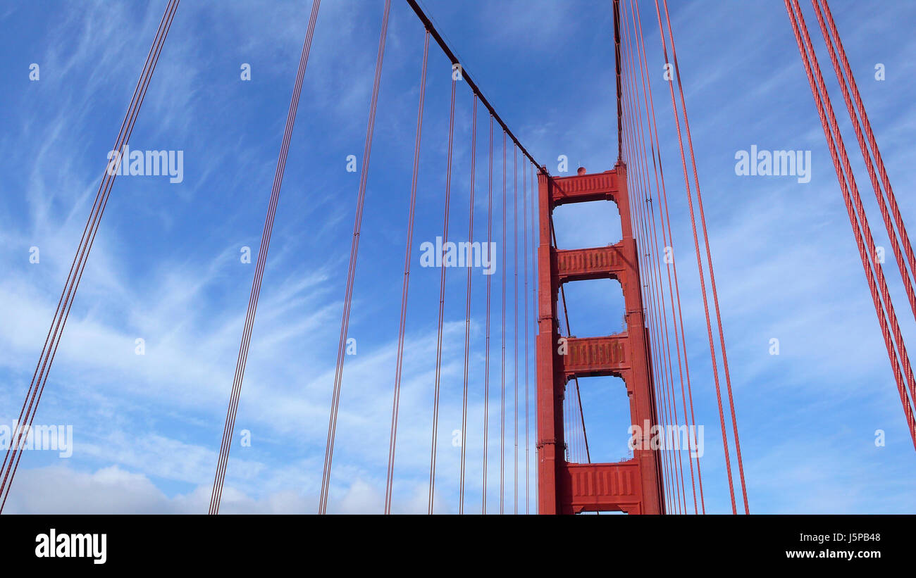 Bridge golden suspension bridge stanchion hi-res stock photography and ...